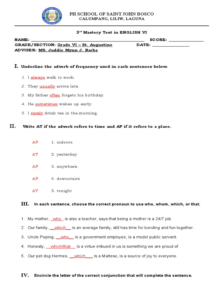 ENGLISH 3rd Mastery | PDF | Linguistic Morphology | Languages