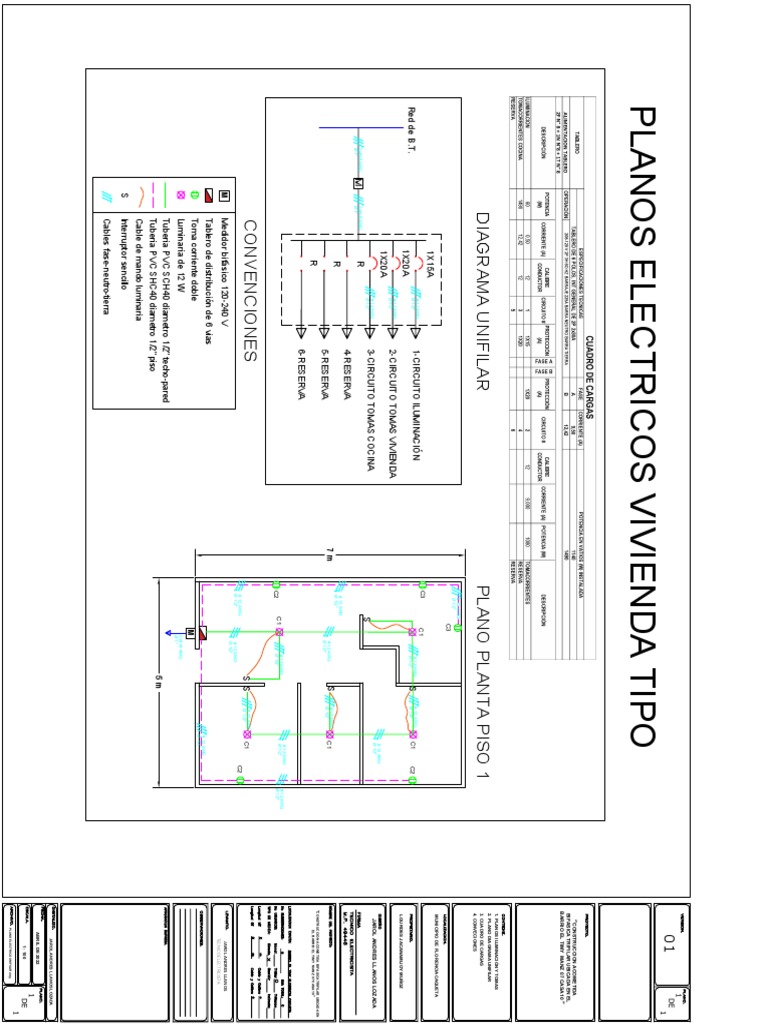 Plano Electrico Unifilar | PDF