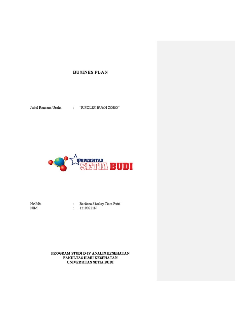 BerlianaSTP 12190821N Proposal 6NA | PDF