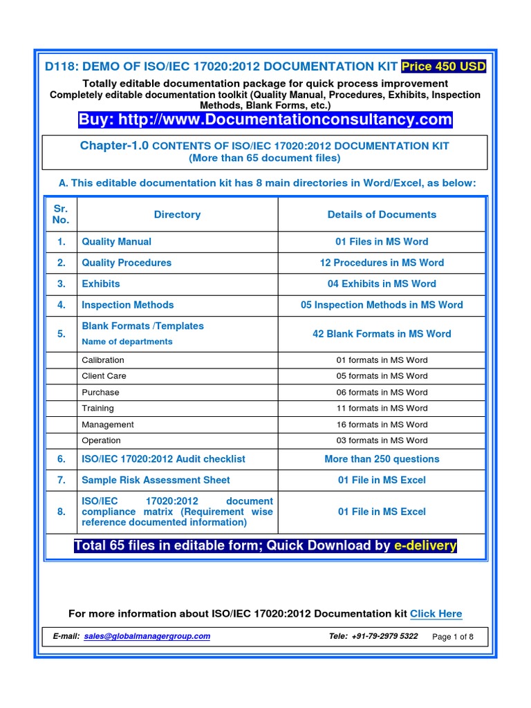 Iso-17020 ISO - Manual-Documents | PDF | Audit | Documentation