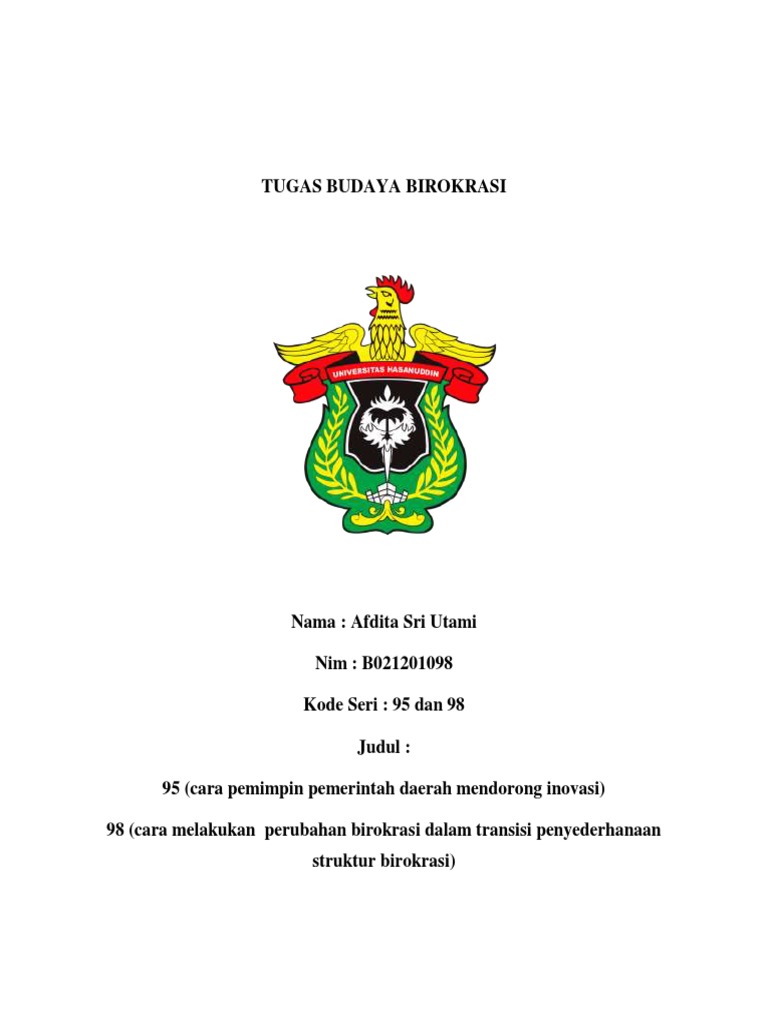 Afdita Sri Utami, FINAL BUDAYA BIROKRASI | PDF