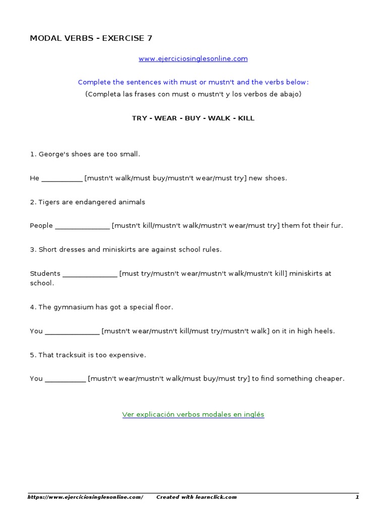 MODAL-VERBS - EXERCISE-7 (Https - S187dfb9e844a26f3.jimcontent - Com ...