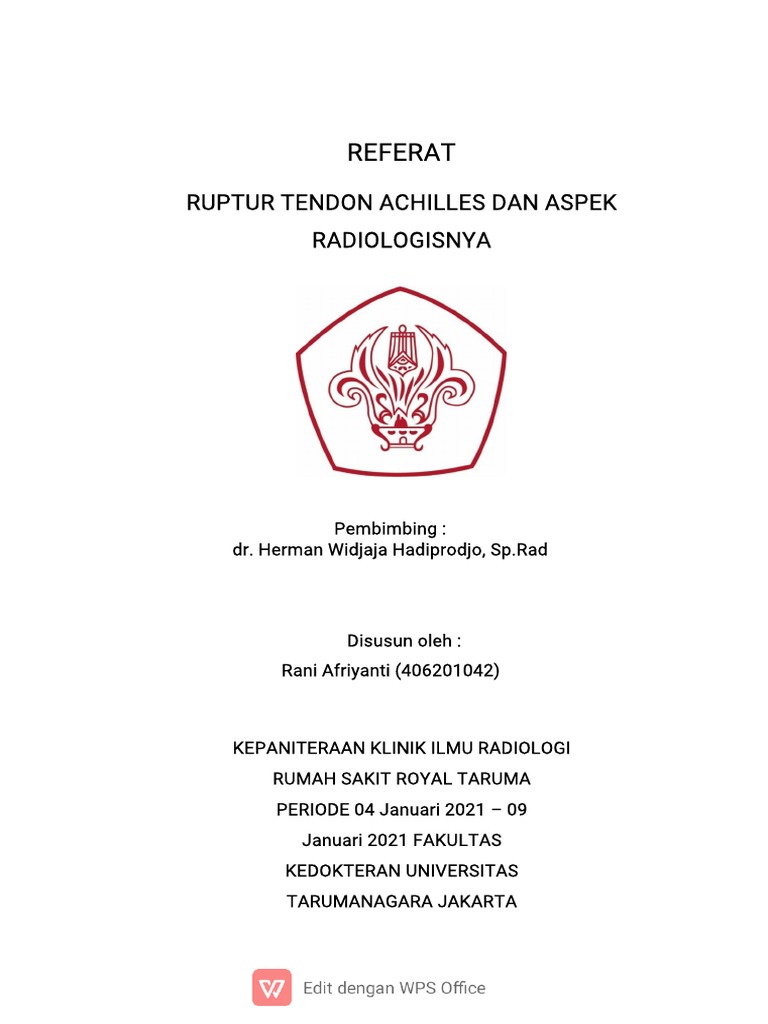 Ruptur Tendon Achilles | PDF