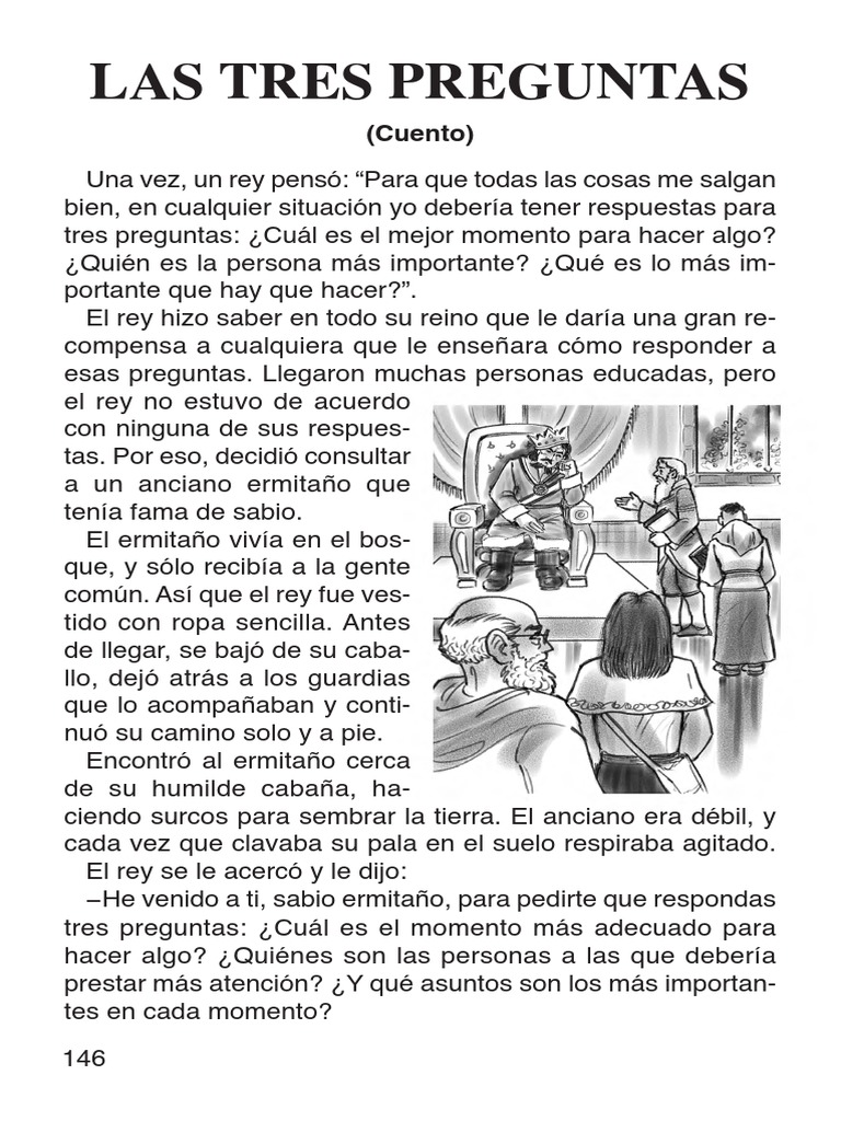 49 Las Tres Preguntas Cuento | PDF