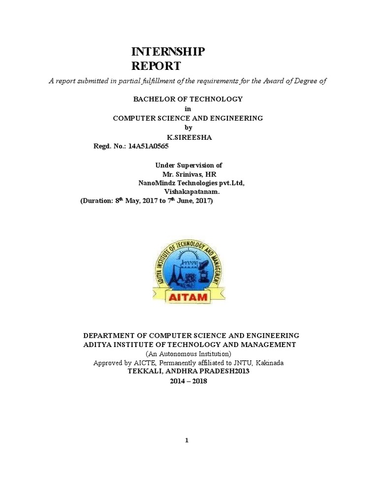 Internship Report Sample 6 | PDF | Databases | Active Server Pages