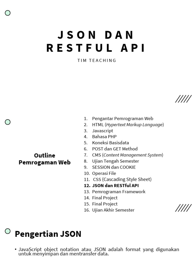 13 JSON Dan RESTful API | PDF