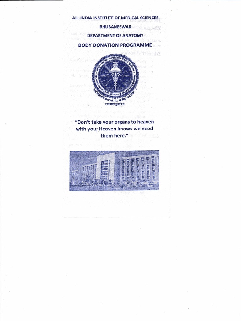 Body Donation Procedure | PDF | Death | Cadaver