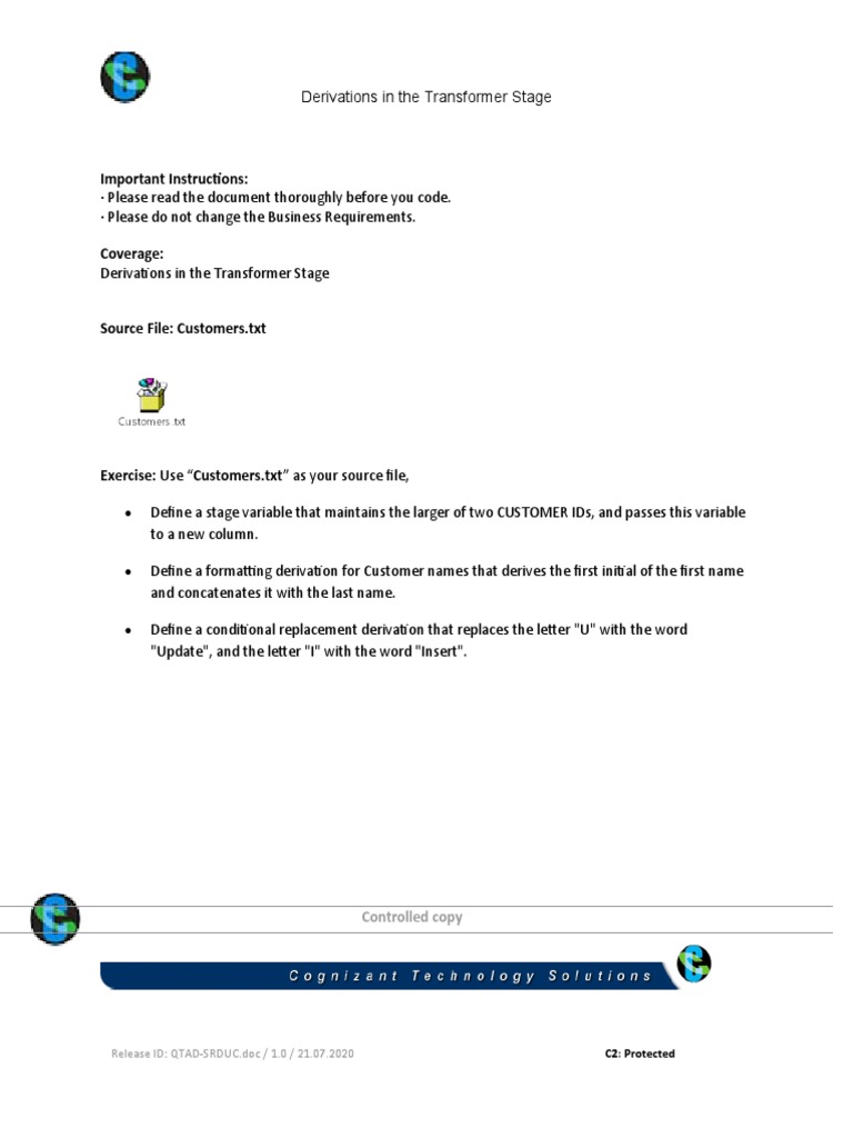 6 DataStage - HandsOnExercises - Define Derivations in The Transformer ...