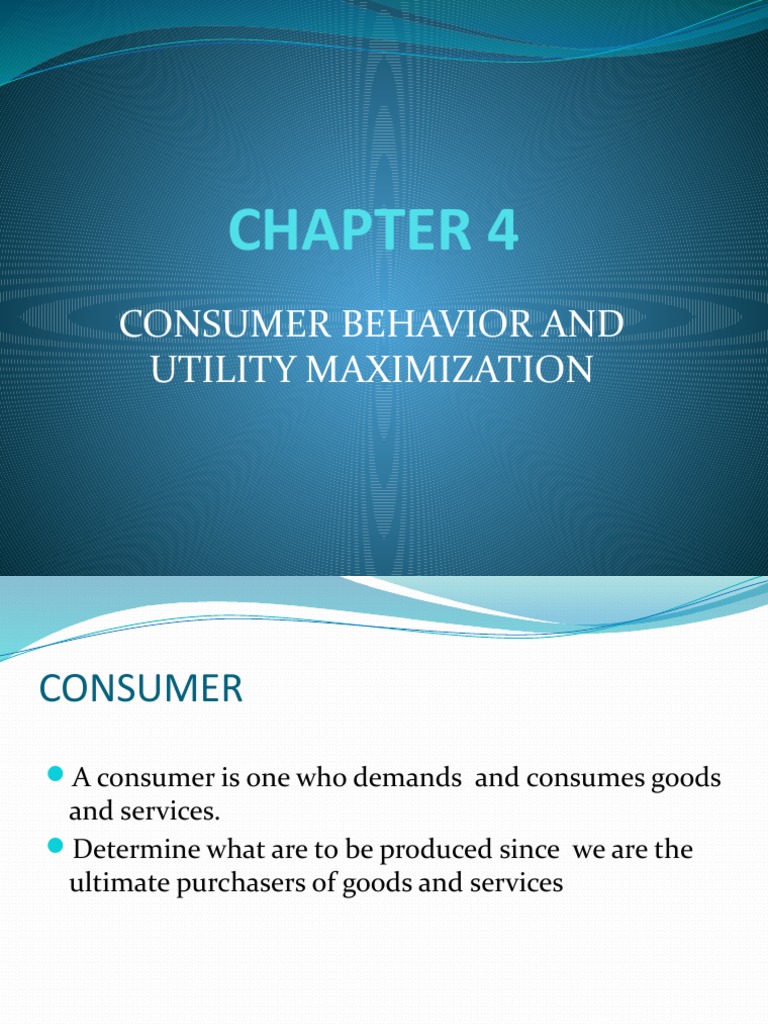 Chapter4 Basic Microecon | PDF | Utility | Goods