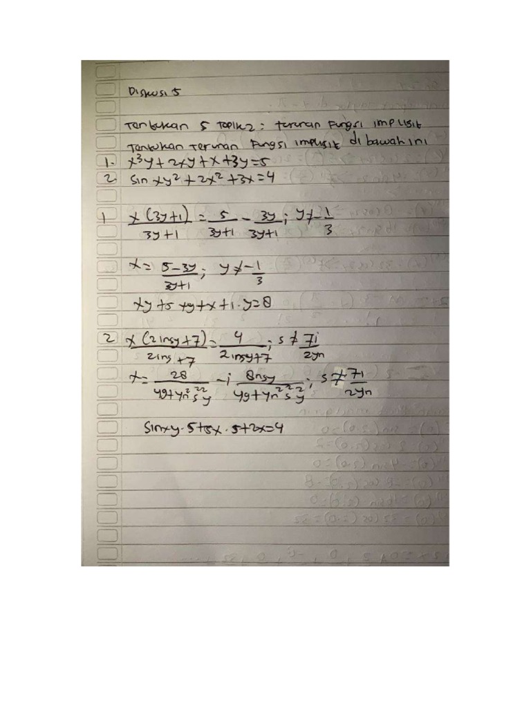Diskusi 5 Kalkulus | PDF