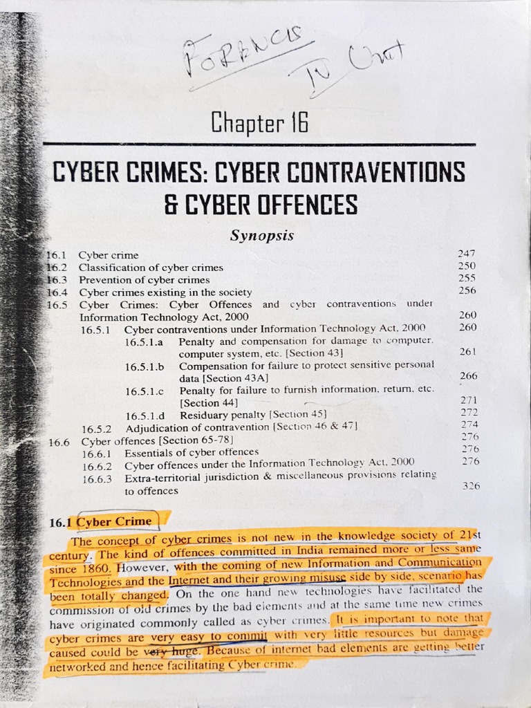 Cyber Crimes Contraventions and Offences | PDF