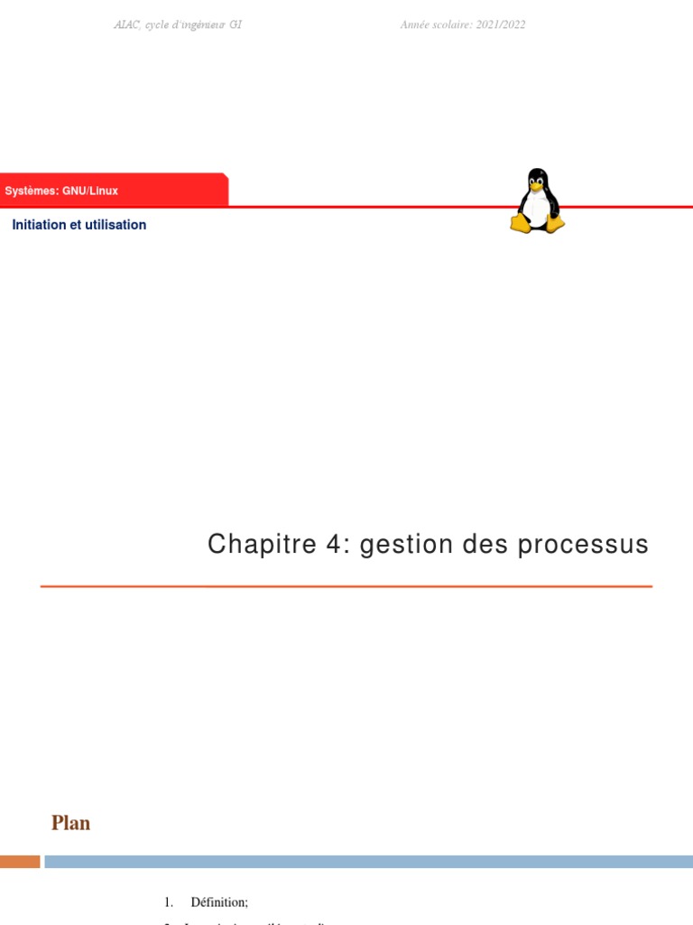 Chapitre 4 | PDF | Processeur | Processus (informatique)