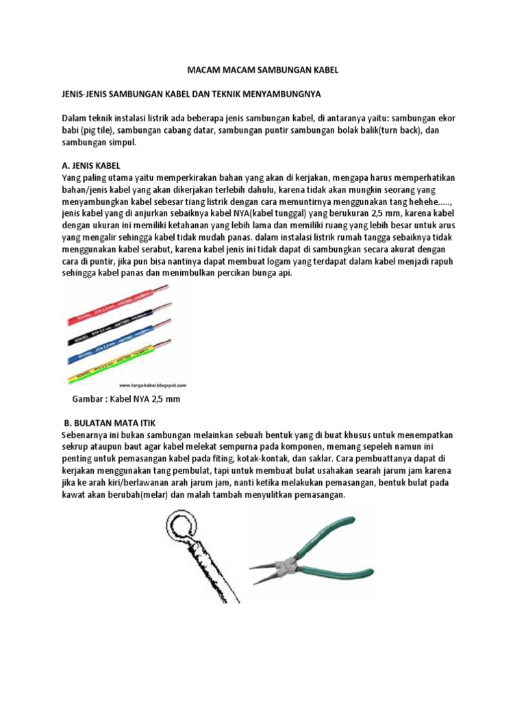 02 - Macam Macam Sambungan Kabel | PDF