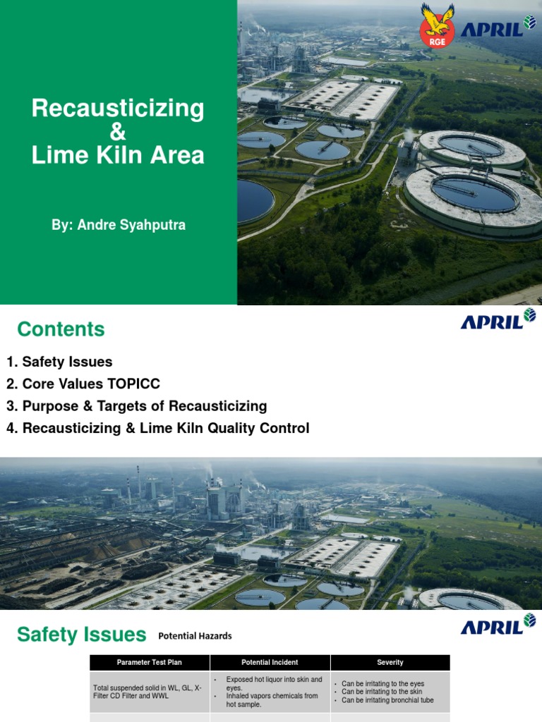 Recausticizing & Lime Kiln Area: By: Andre Syahputra | PDF | Sodium ...