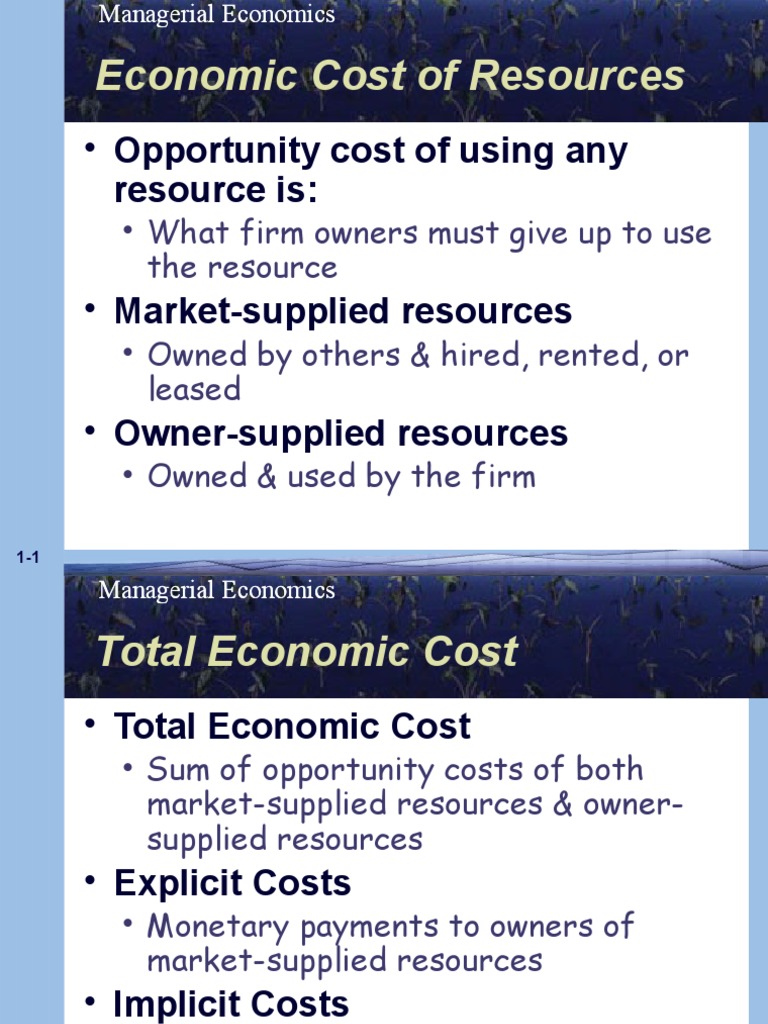 Economic Cost of Resources | PDF | Demand | Demand Curve