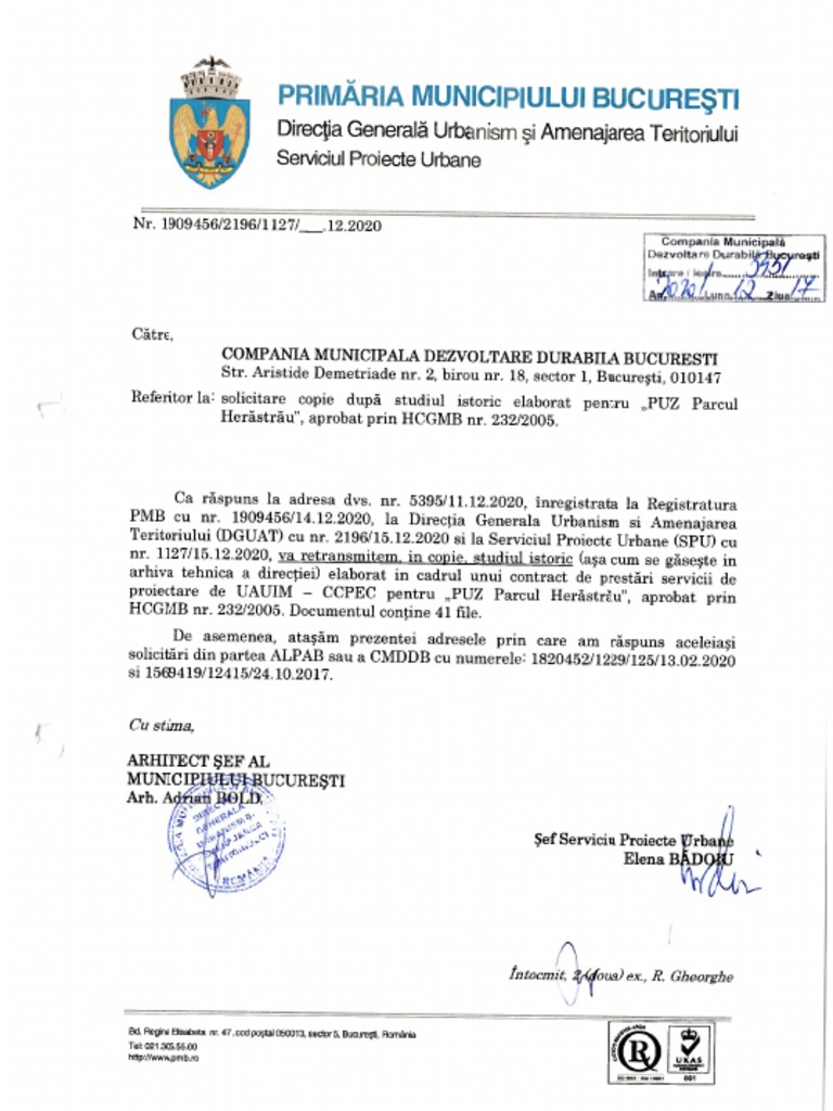 Studiu istoric Parc Herastrau | PDF