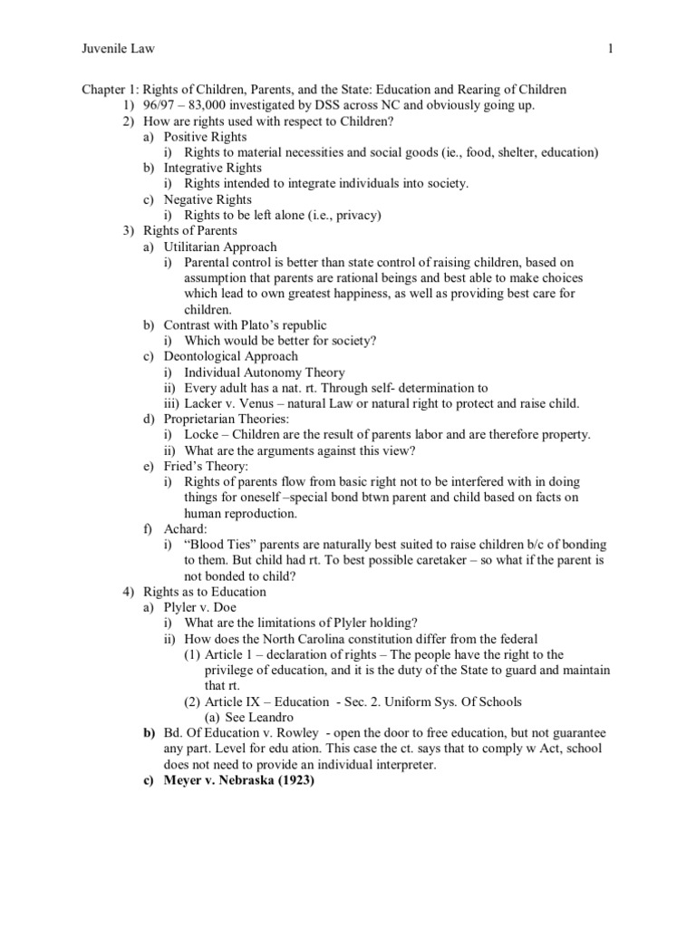 Juvenile Law Outline REAL | PDF