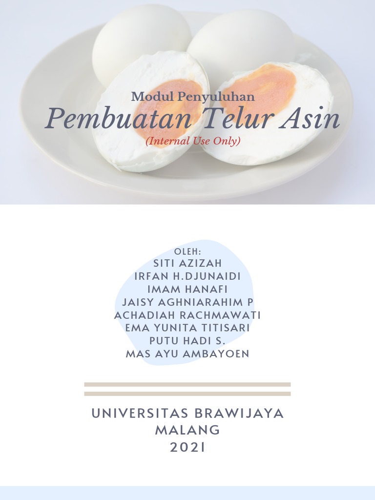 Modul Pembuatan Telur Asin | PDF