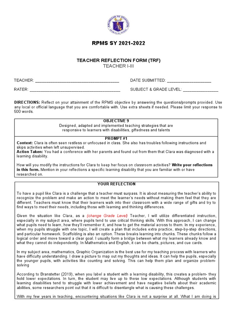 RPMS PORTFOLIO FOR TEACHERS I-III (SY 2022-2023) With, 57% OFF