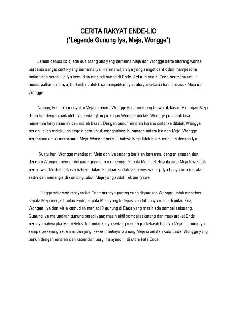 Cerita Rakyat Ende | PDF