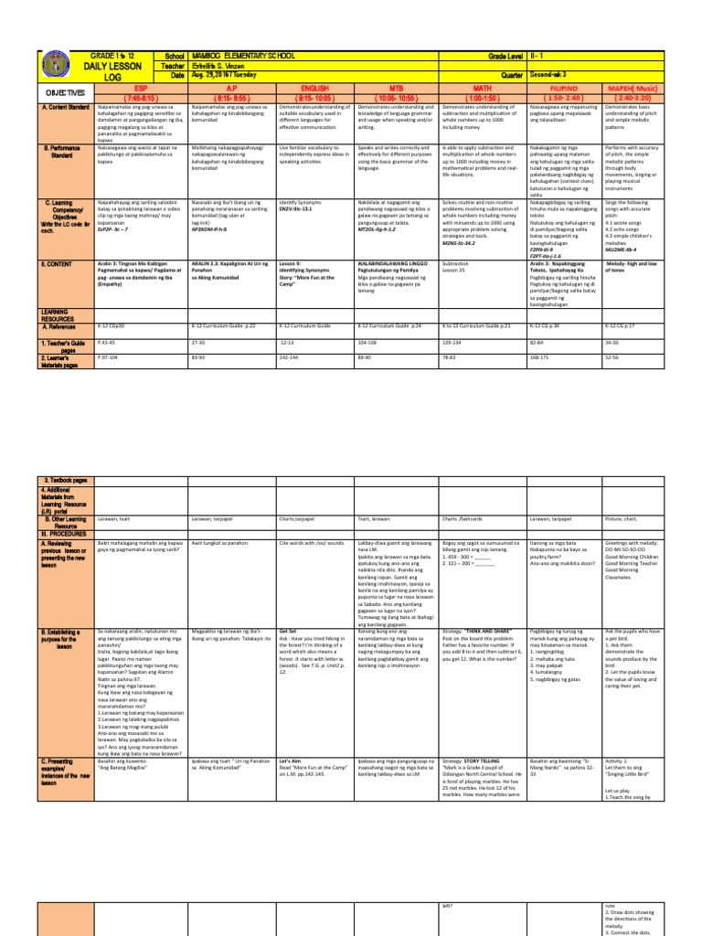 g2 K-12 DLL q2 Week 3 Complete Subjects Day 2 | PDF | Linguistics