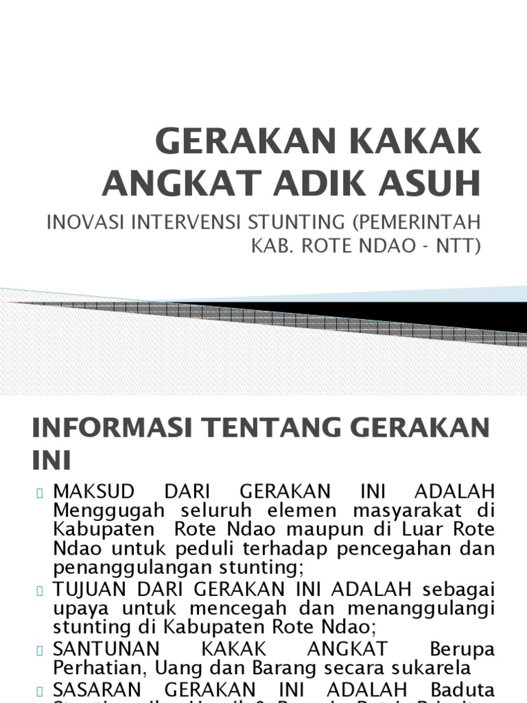 Informasi Gerakan Kakak Angkat Adik Asuh | PDF