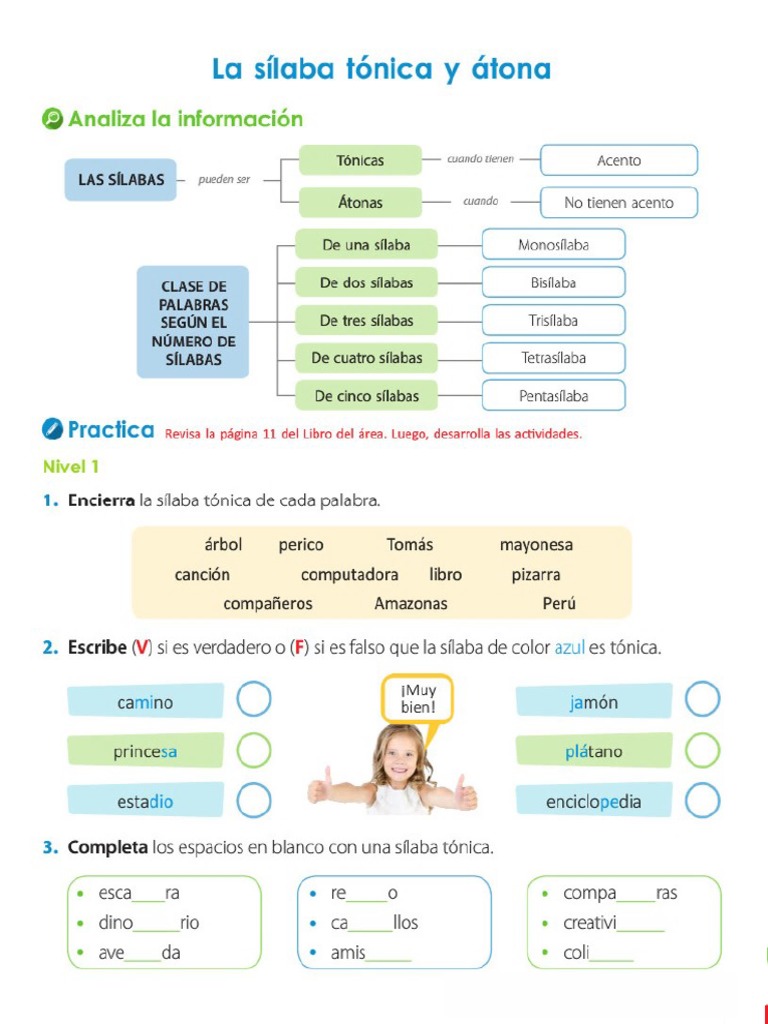 La Silaba Tónica y Atona | PDF