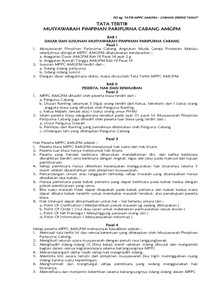 Tata Tertib MPPC | PDF