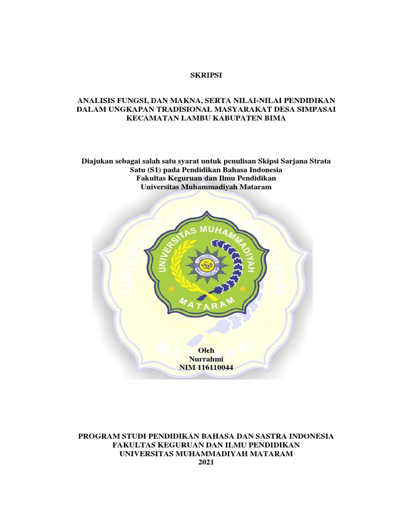 COVER-BAB III - Nurrahmi - NIM 116110044 - Pendidikan Bahasa Indonesia ...