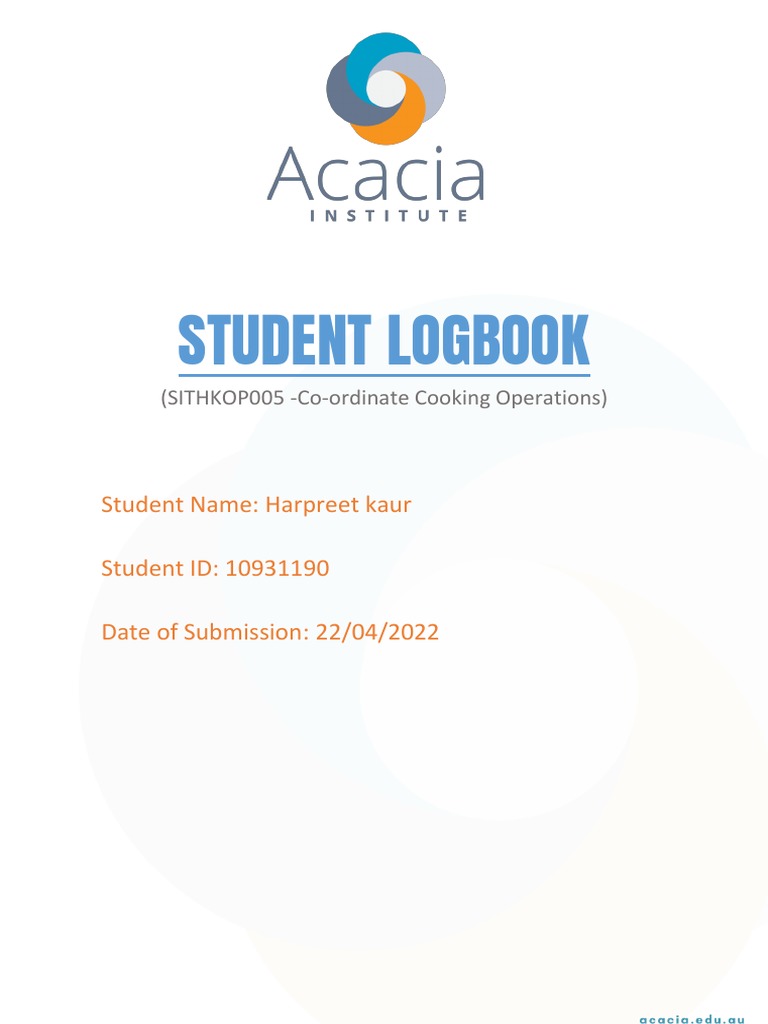 (48HRS) SITHKOP005 Co-Ordinate Cooking Logbook - v1.2 | PDF | Pizza | Foods