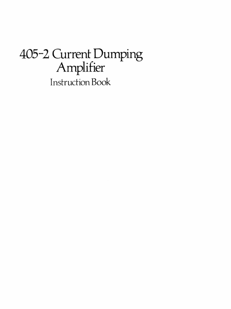 Quad 405 Mk2 Owners Manual | PDF | Quantidade | Eletrônica de áudio