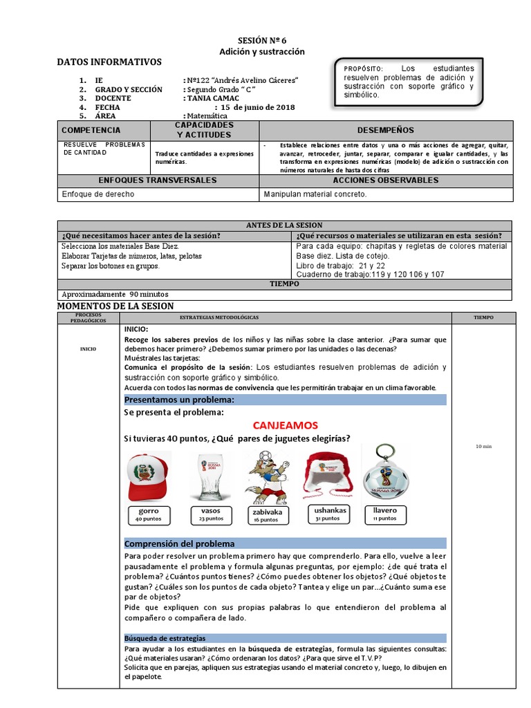 Matematica 6 Adicion y Sustraccion | PDF | Sustracción | Cognición