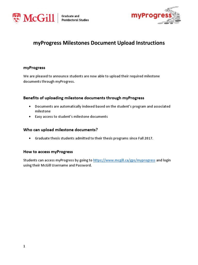 Myprogress Milestones Document Upload Instructions2 | PDF | Business