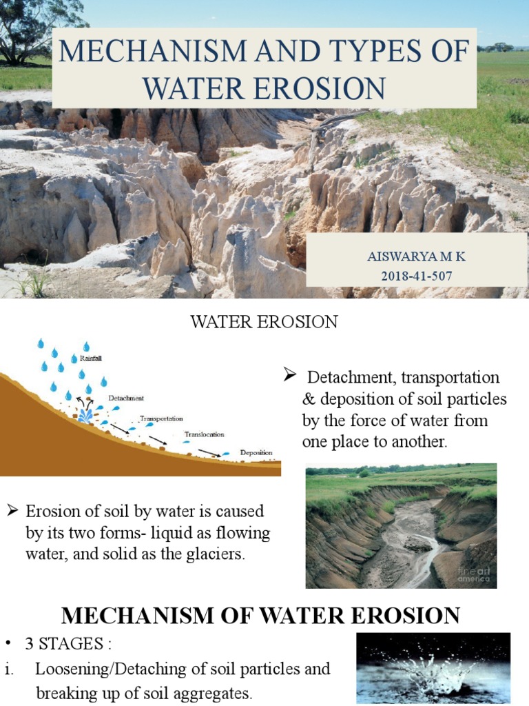 Mechanism and Types of Water Erosion | PDF | Erosion | Surface Runoff