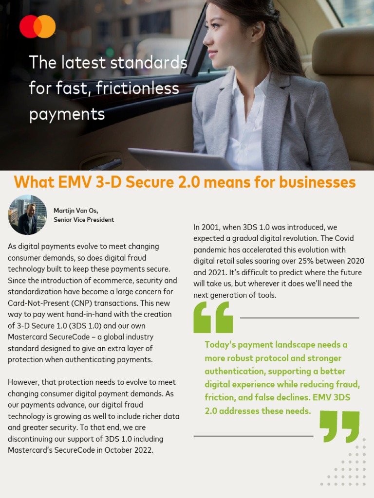 What EMV 3DS 2.0 Means For Businesses | PDF | Emv | Service Industries