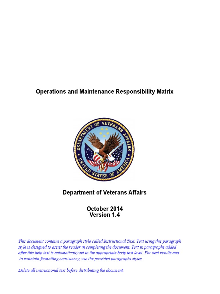 VA Operations Responsibility Guide | PDF | Mainframe Computer | Computing