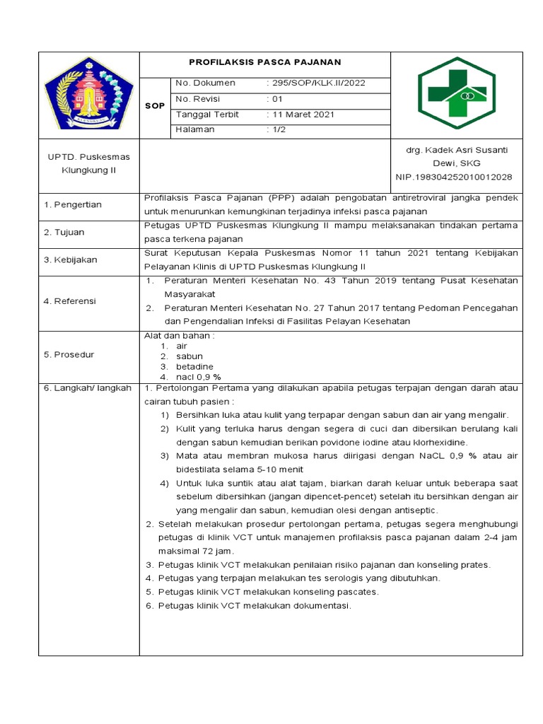 Profilaksis Pasca Pajanan | PDF