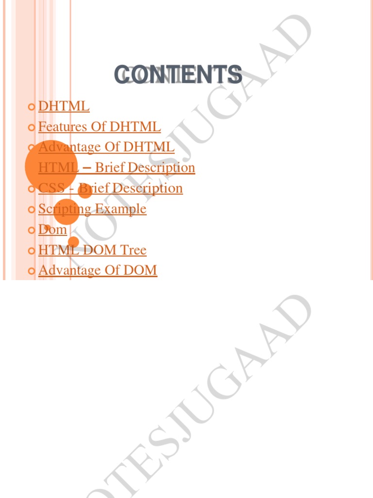 Web Technology Unit3 | PDF | Dynamic Html | Document Object Model