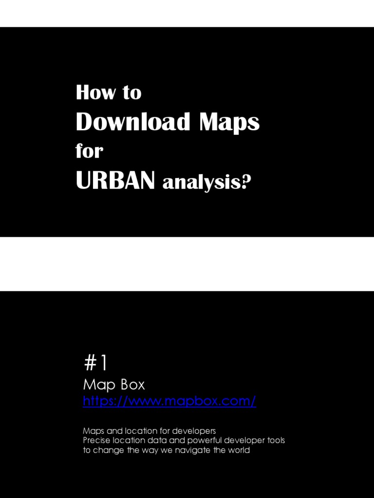 How To: Download Maps Urban | PDF
