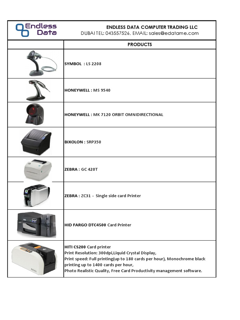 DubaiProducts 2021 | PDF | Access Control | Printer (Computing)