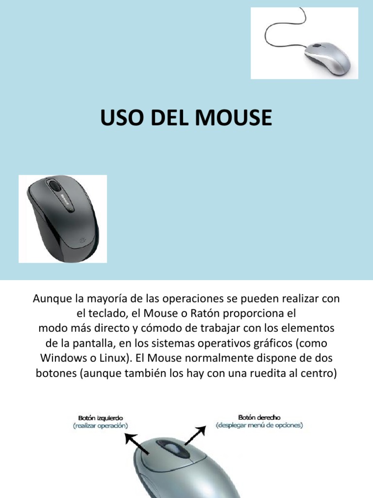 Uso Del Mouse y Del Teclado | PDF | Ascii | Teclado