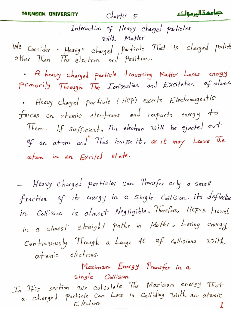 HCP Interaction With Matter | PDF | Electron | Nature