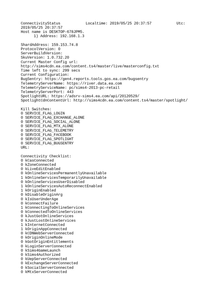 Connection Status | PDF | Computers