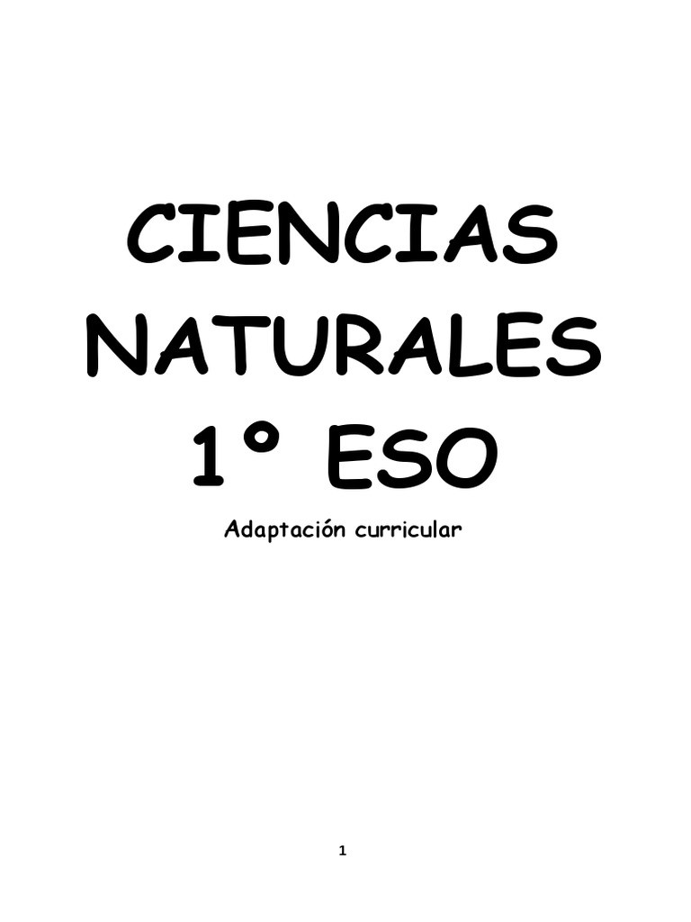 CIENCIAS NATURALES 1º ESO. Adaptación Curricular | PDF | Luna | Agua CIENCIAS NATURALES 1º ESO. Adaptación Curricular | PDF | Luna | Agua