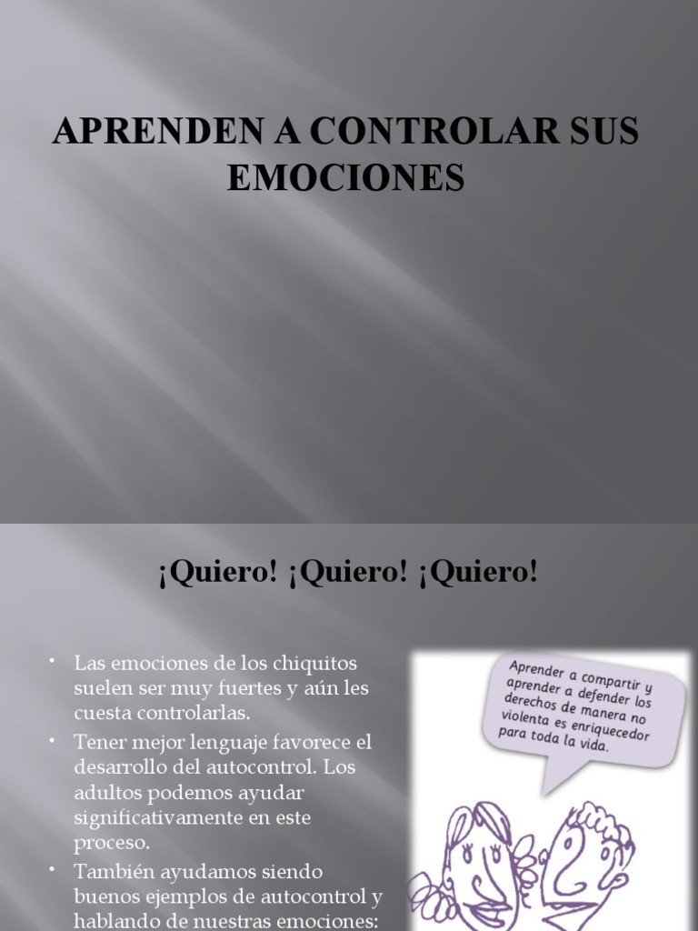 Aprenden A Controlar Sus Emociones | PDF