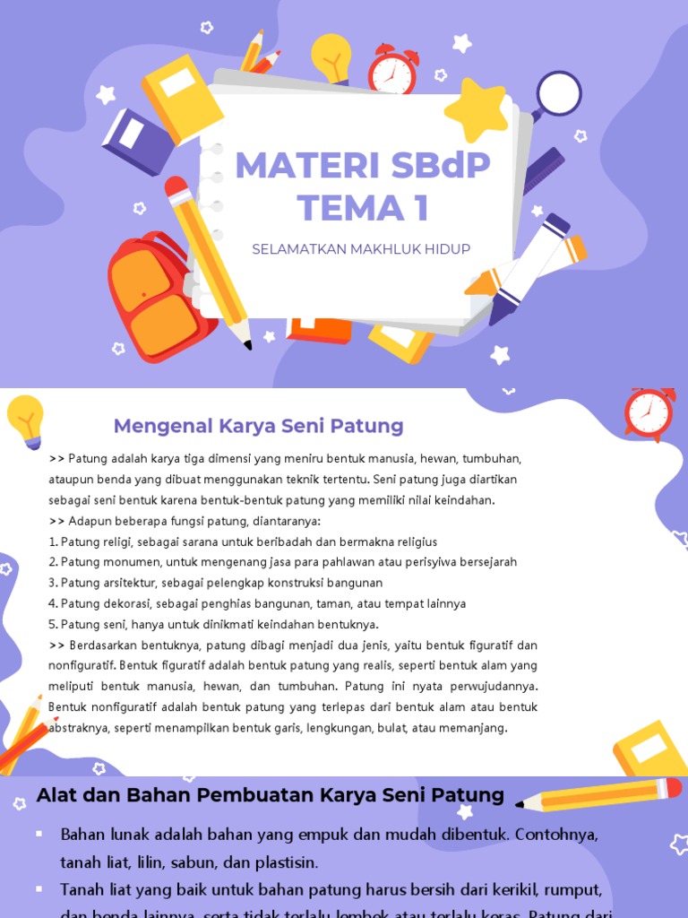 Materi SBDP Tema 1 Kelas VI | PDF
