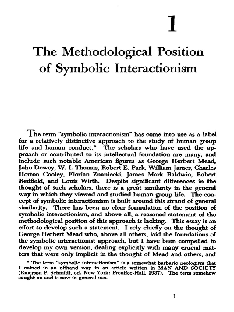 Blumer - Herbert - Symbolic Interactionism Perspective and Method - Ch ... Blumer - Herbert - Symbolic Interactionism Perspective and Method - Ch ...