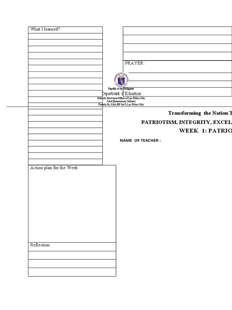 Template For Values Restoration | PDF