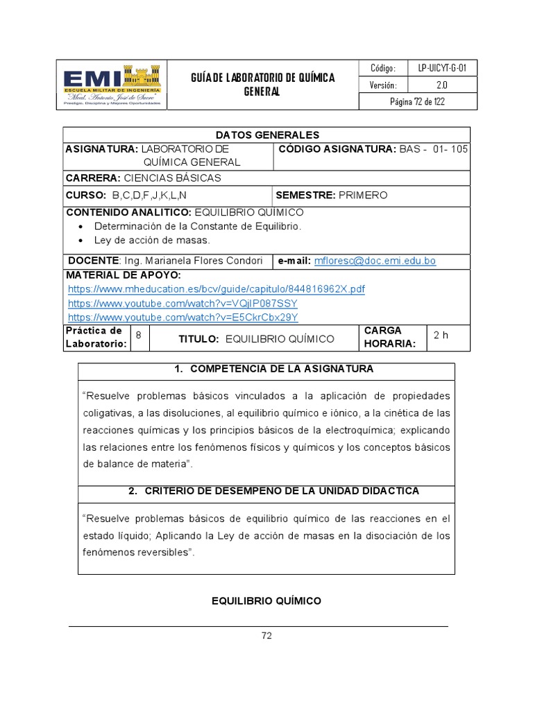 Determinación de la constante de equilibrio de la reacción de formación del ion tiocianato de ...