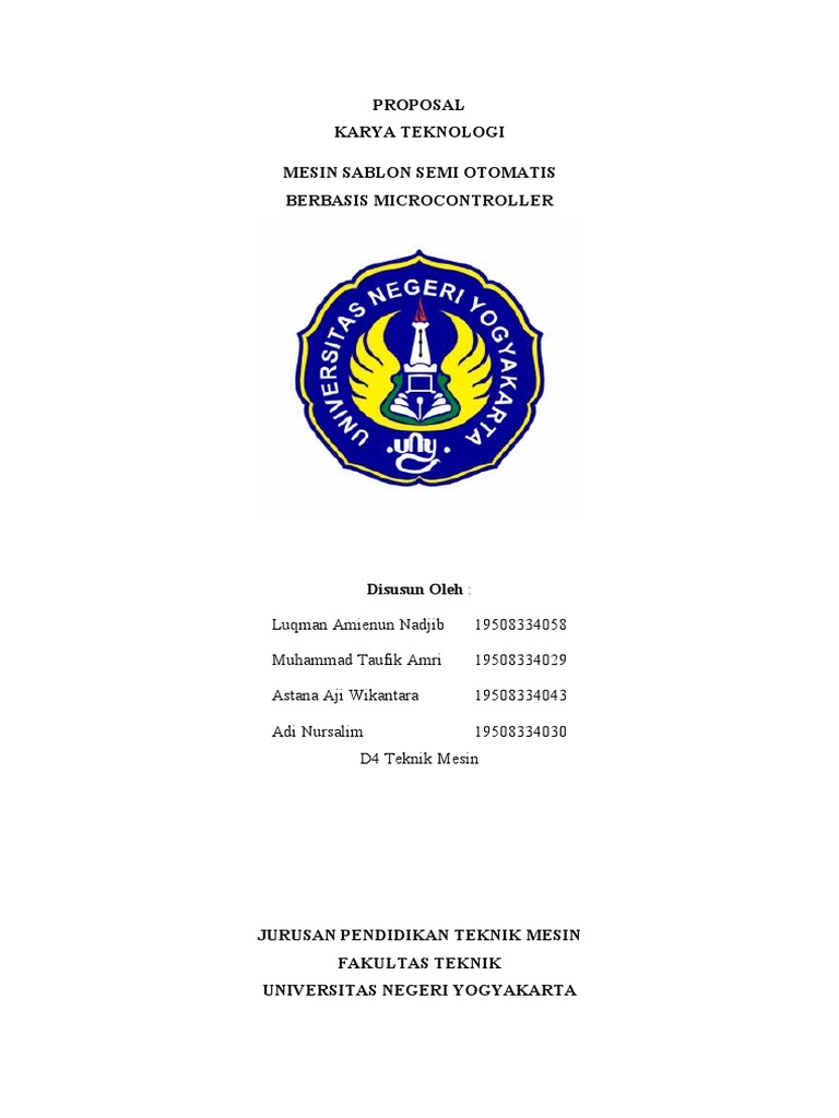 Proposal Mesin Sablon Semi Otomatis Berbasis Microcontroller | PDF